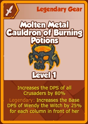 Molten Metal Cauldron of Burning Potions (Legendary) | Crusaders Of The ...