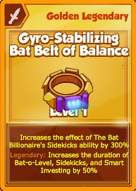 Gyro-Stabilizing Bat Belt of Balance (Golden Legendary) | Crusaders Of ...
