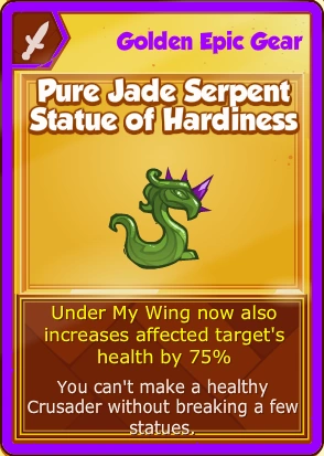 Pure Jade Serpent Statue of Hardiness | Crusaders Of The Lost Idols ...