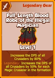 Full-Length Blood Robe of the Illegal Magician (Legendary) | Crusaders ...