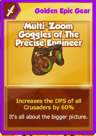 Multi-Zoom Goggles of The Precise Engineer (Golden Epic) | Crusaders Of ...