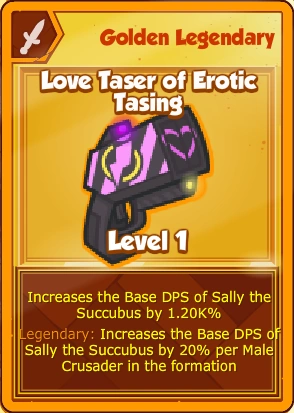 Love Taser of Erotic Tasing (Golden Legendary) | Crusaders Of The Lost ...