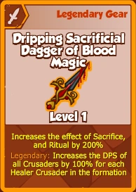 Dripping Sacrificial Dagger of Blood Magic | Crusaders Of The Lost Idols Wikia | Fandom