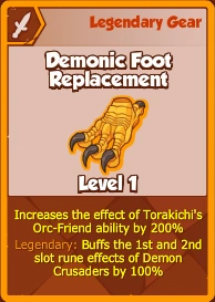 Demonic Foot Replacement | Crusaders Of The Lost Idols Wikia | Fandom
