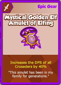 Mystical Golden Elf Amulet of Elfing | Crusaders Of The Lost Idols ...
