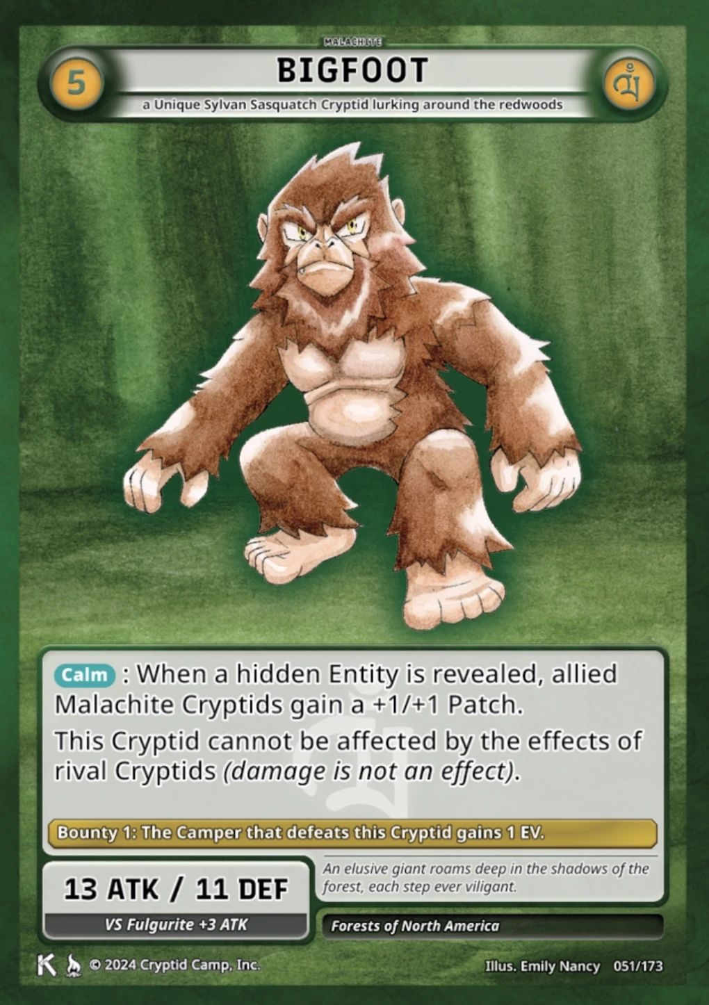 Card 51 - Bigfoot (Base Set) | Cryptid Camp Wiki | Fandom
