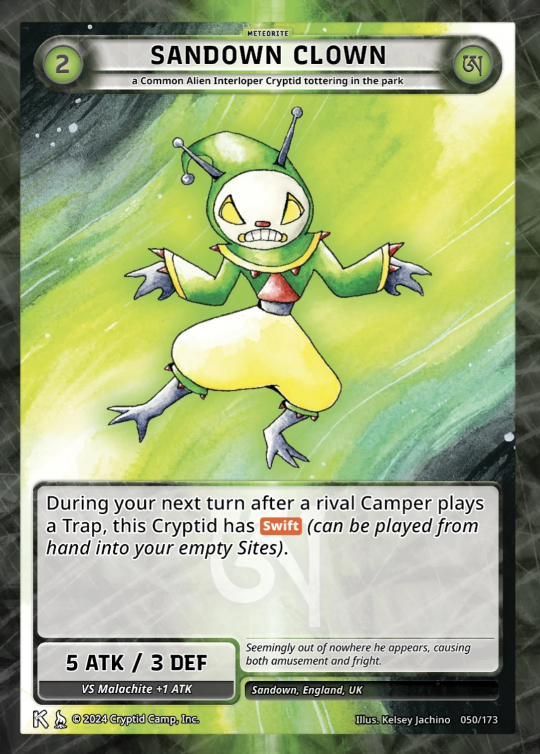 Card 50 - Sandown Clown (Base Set) | Cryptid Camp Wiki | Fandom