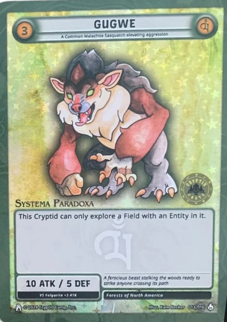 Card 13 - Gugwe (Proto Pack 2) | Cryptid Camp Wiki | Fandom