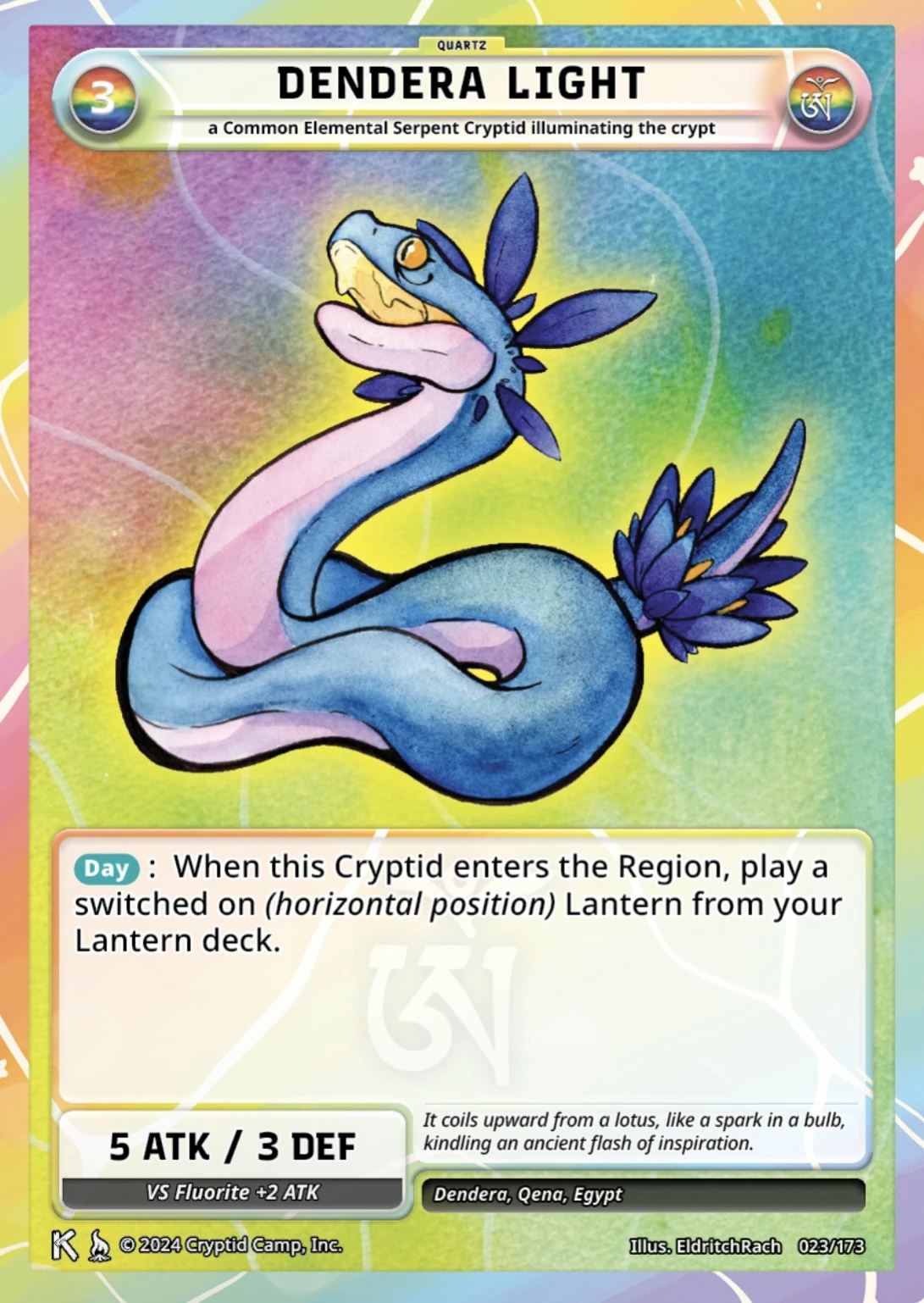Card 23 - Dendera Light (Base Set) | Cryptid Camp Wiki | Fandom