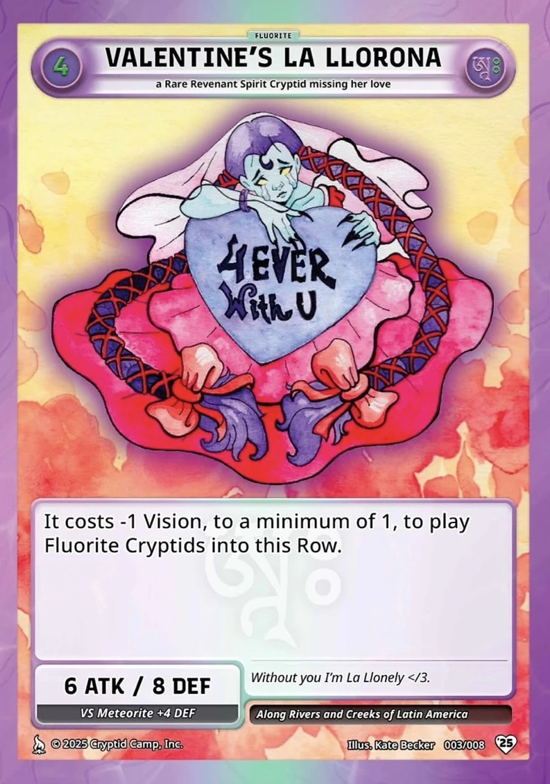 Card 3 - Valentine's La Llorona (Valentines Pack 1) | Cryptid Camp Wiki ...