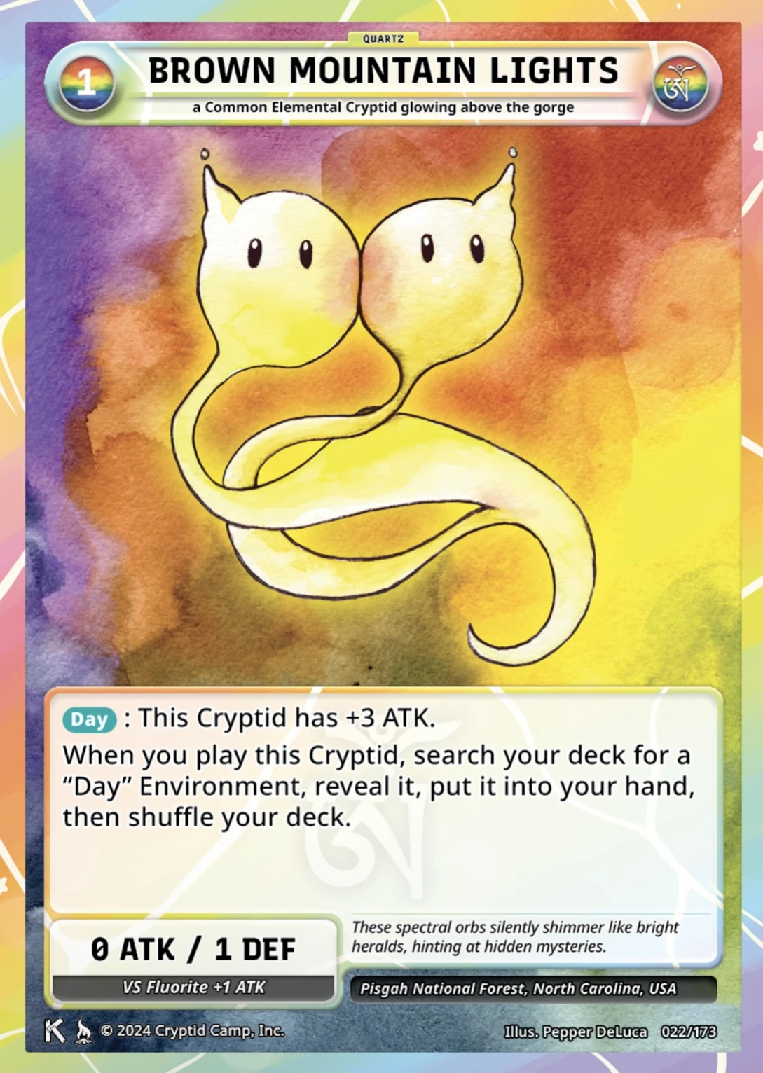 Card 22 - Brown Mountain Lights (Base Set) | Cryptid Camp Wiki | Fandom