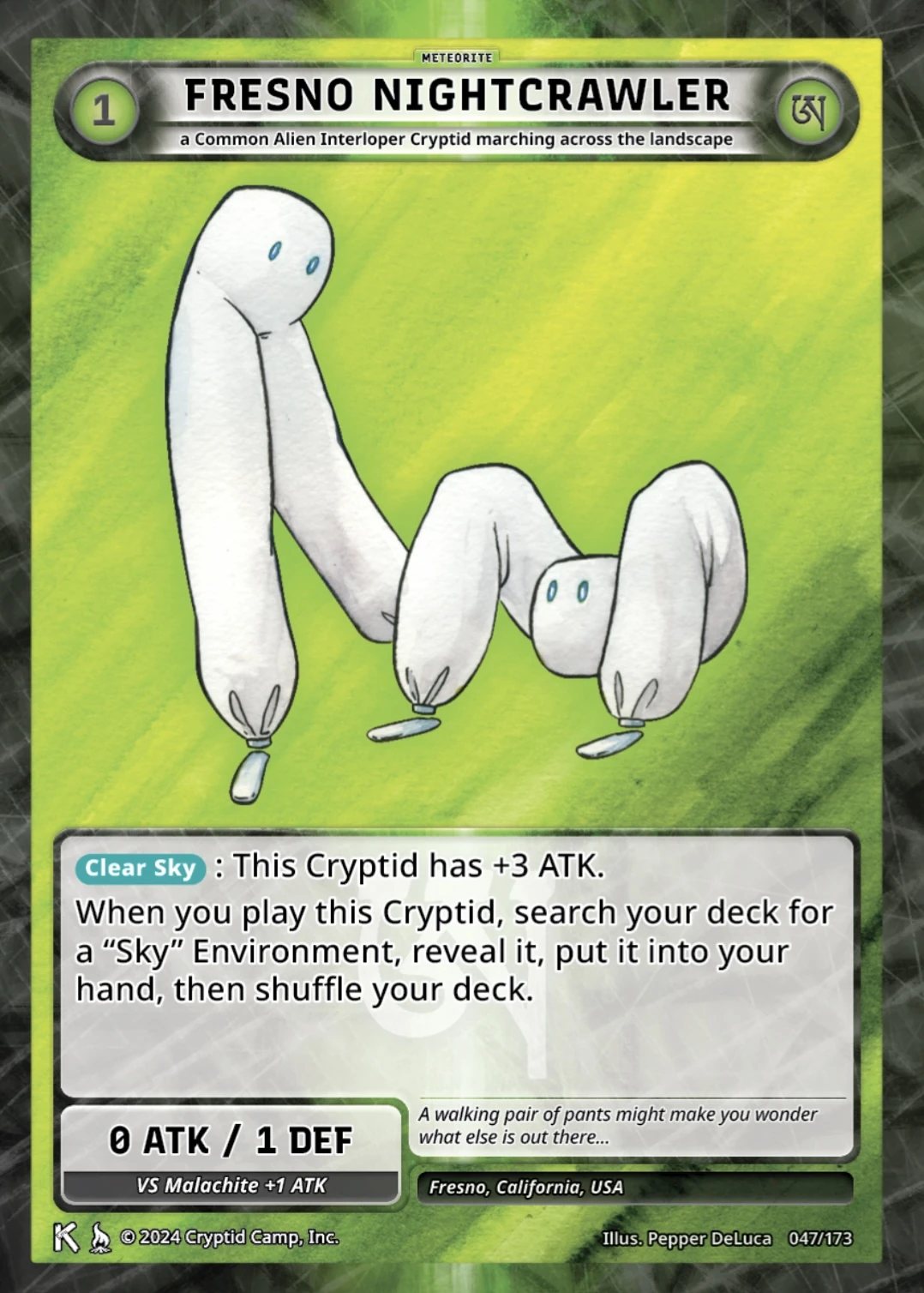 Card 47 - Fresno Nightcrawler (Base Set) | Cryptid Camp Wiki | Fandom