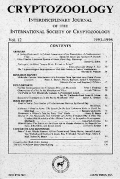 Cryptozoology (journal) | Encyclopaedia of Cryptozoology | Fandom