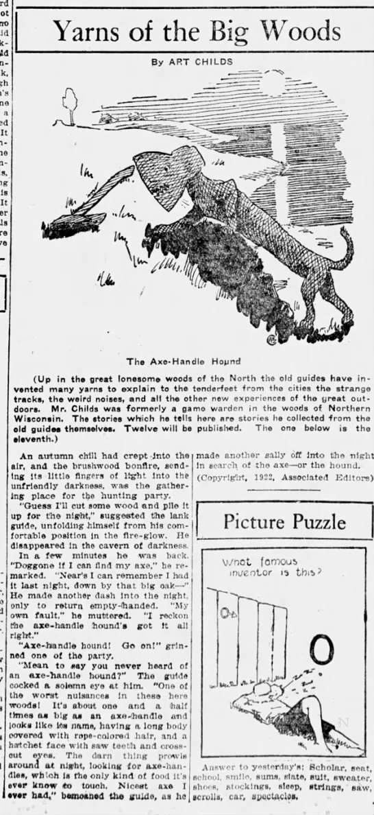 Axehandle Hound | Cryptid Wiki | Fandom