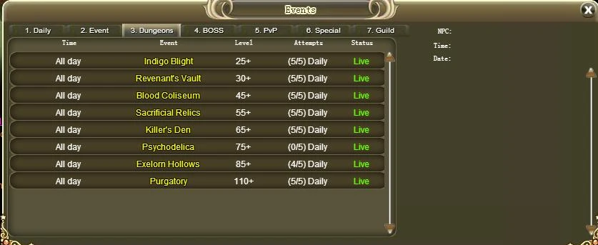 Dungeons | Crystalsaga Wiki | Fandom