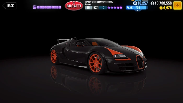 Bugatti Veyron Grand Sport Vitesse WRC Edition | CSR Racing Wiki | Fandom