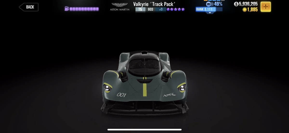 Aston Martin Valkyrie 'Track Pack' | CSR Racing Wiki | Fandom