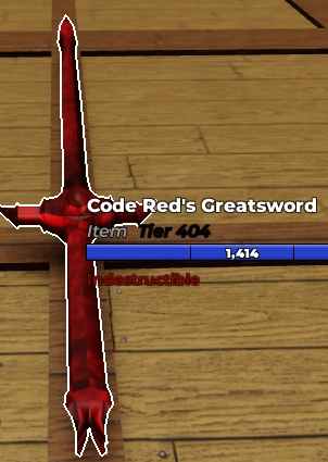 Code reds greatsword | Cube Combination Ultimate Wiki | Fandom