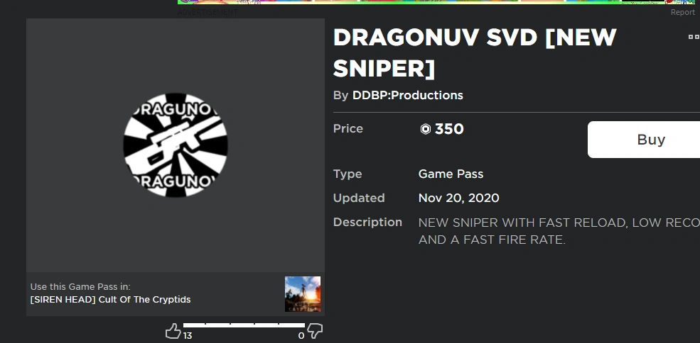 Dragonuv SVD Sniper | Cult Of The Cryptids Wiki | Fandom