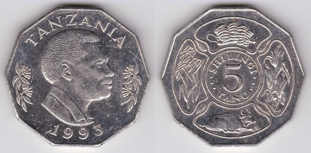 Tanzanian 5 shilling coin | Currency Wiki | Fandom