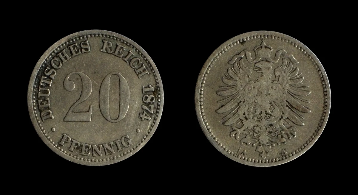 German 20 pfennig coin (Gold mark) | Currency Wiki | Fandom