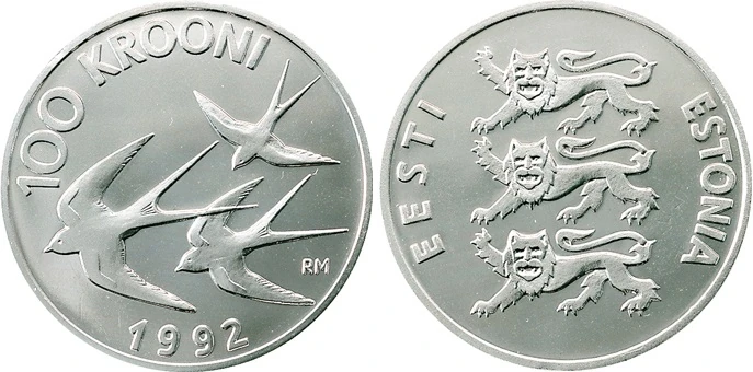 Estonian 100 kroon coin | Currency Wiki | Fandom
