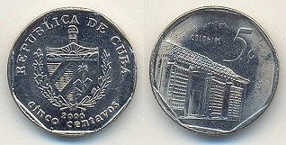 Cuban 5 centavo coin (convertible peso) | Currency Wiki | Fandom