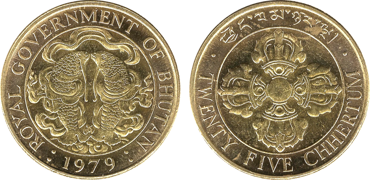 Bhutanese 25 chhertum coin | Currency Wiki | Fandom
