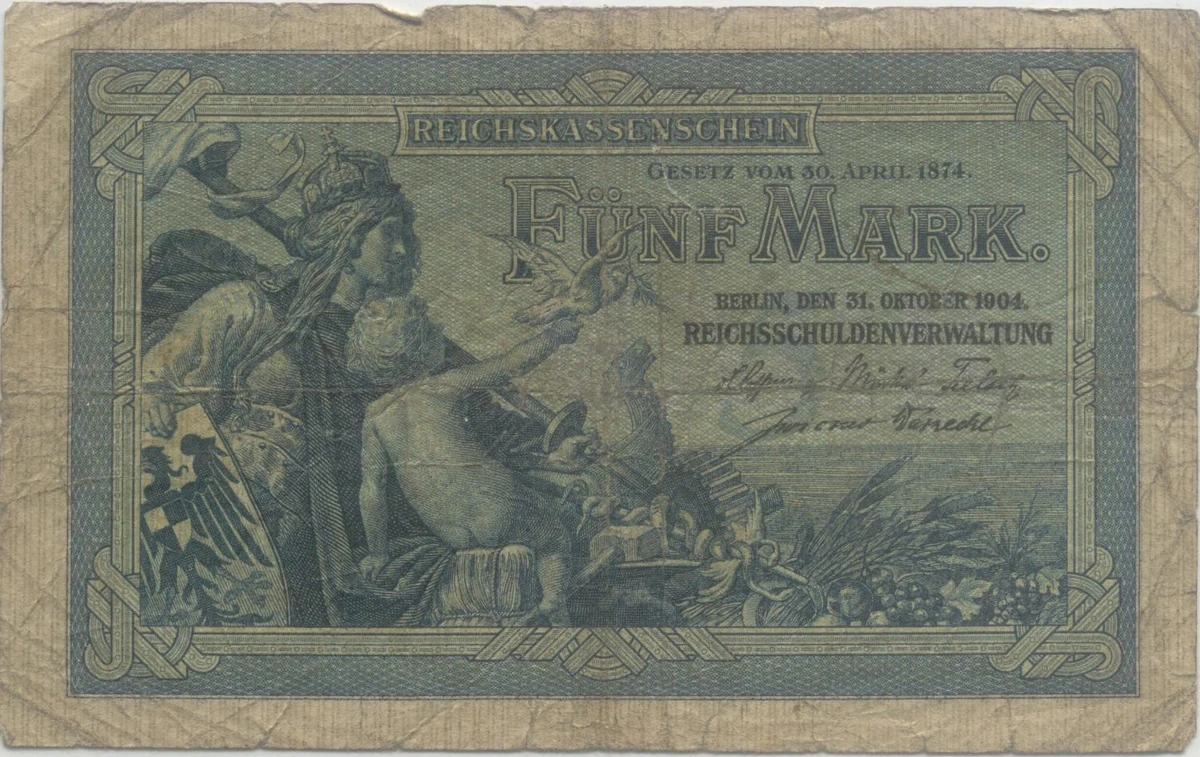 German 5 mark banknote (Gold mark) | Currency Wiki | Fandom