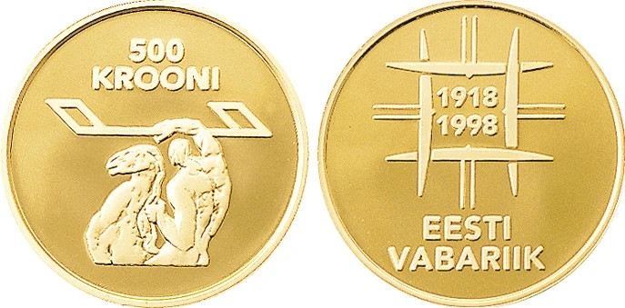 Estonian 500 kroon coin | Currency Wiki | Fandom