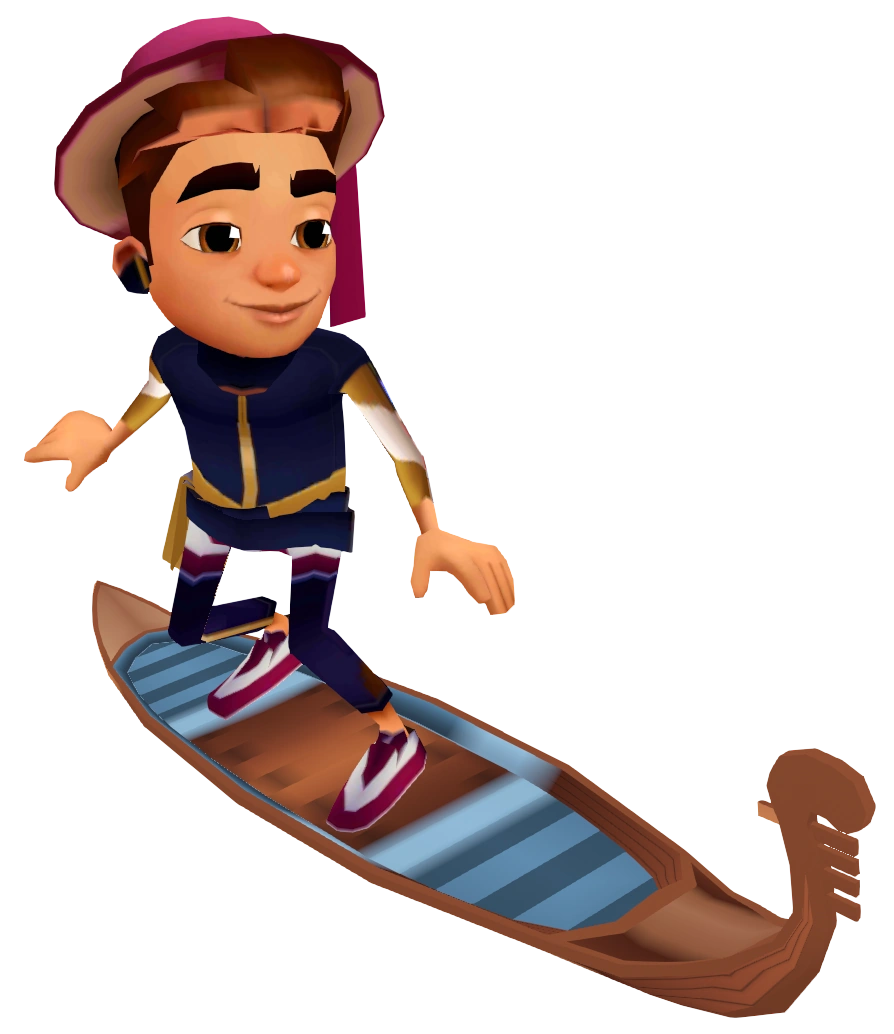 Characters with other textures surfing on boards with other textures ...