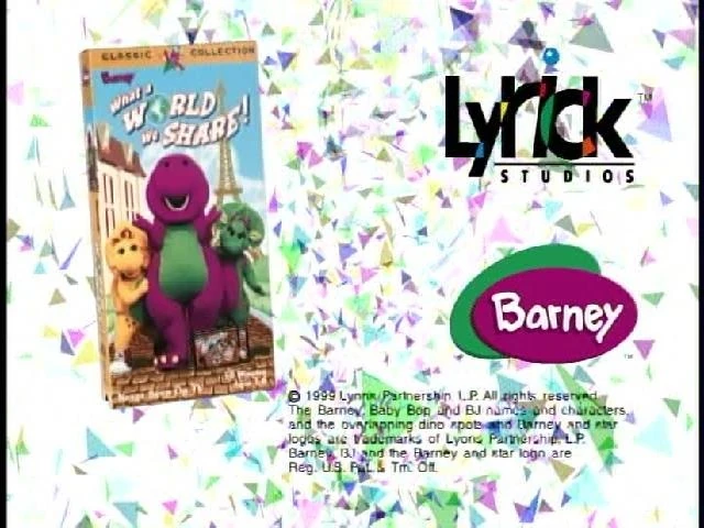 Opening and Closing to Barney: What a World We Share (2001 Lyrick ...