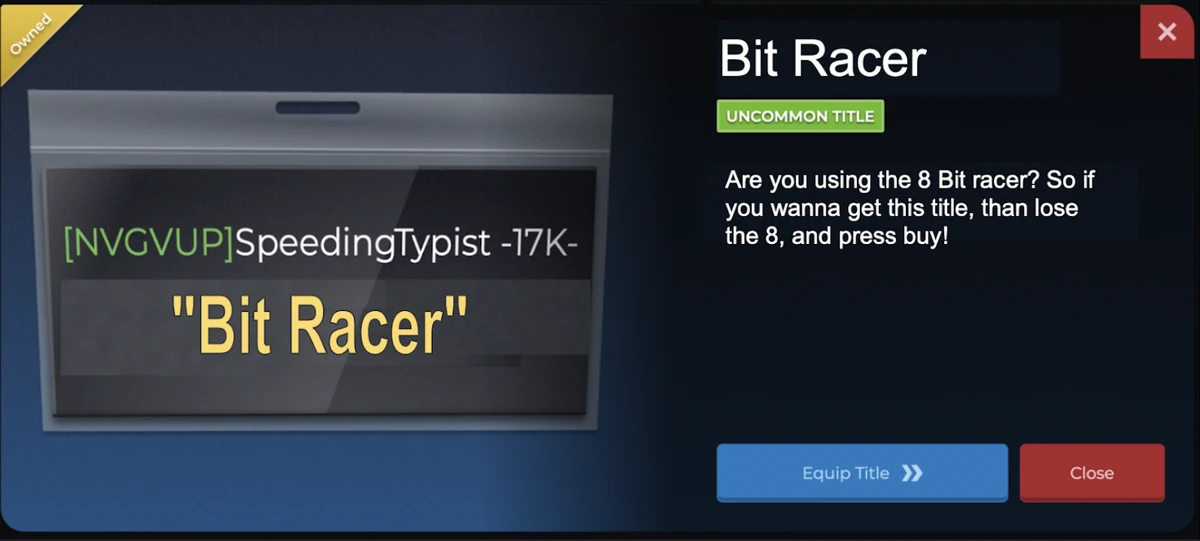 Bit Racer | Custom Nitro Type Creations Wiki | Fandom