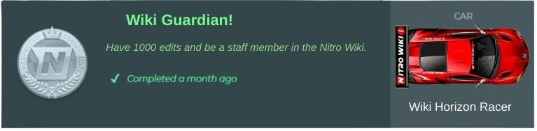 Wiki Guardian! | Custom Nitro Type Creations Wiki | Fandom