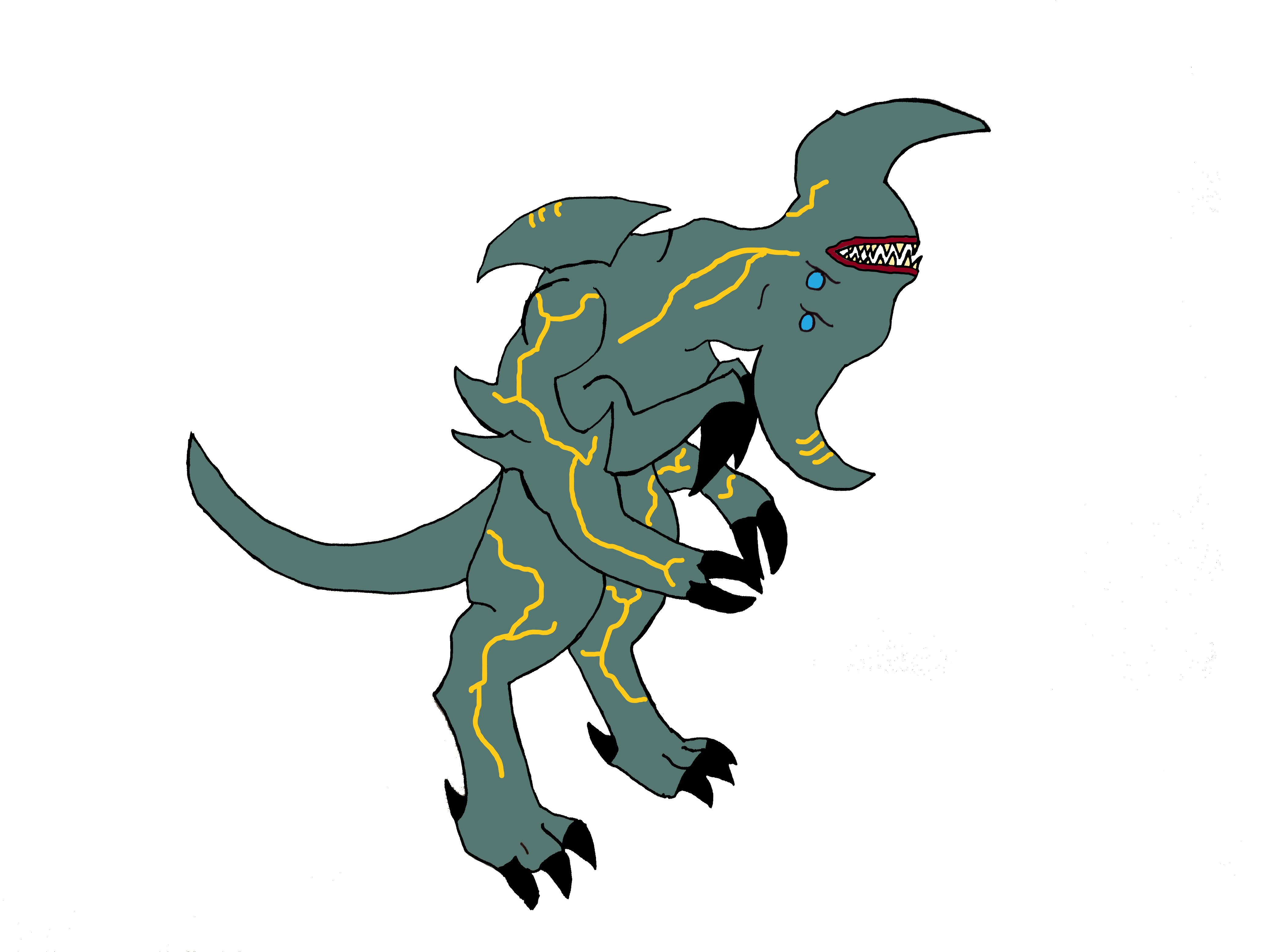 Pacific Rim Kaiju Knifehead Drawing