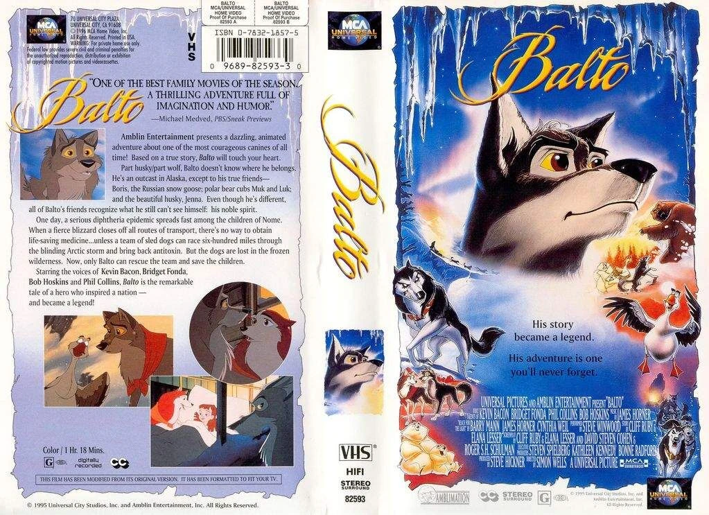 Previews from Balto (VHS and DVD releases 1996-2019) | Custom Time ...
