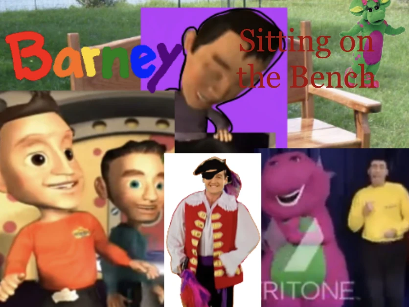 Barney Sitting on the Bench | Custom Time Warner Cable Kids Wiki | Fandom