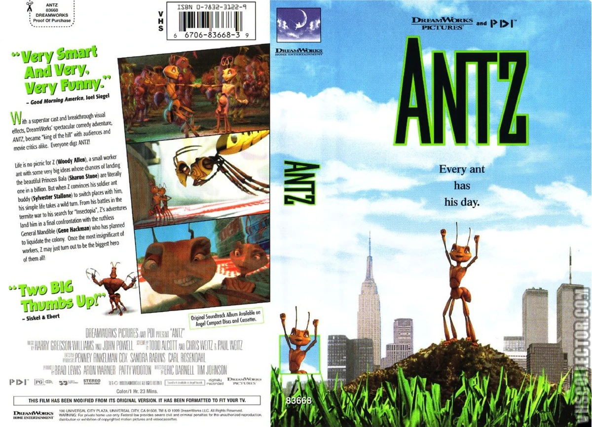 Previews from Antz (VHS and DVD re-releases 1999-2019) | Custom Time Warner Cable Kids Wiki | Fandom