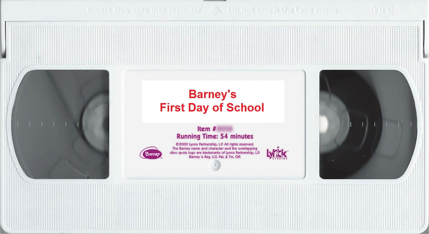 Opening and Closing to Barney's First Day of School 2002 VHS | Custom ...