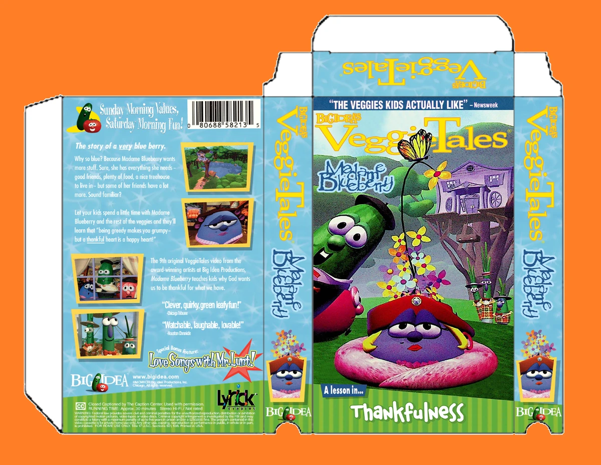 VeggieTales Madame Blueberry (1999 Lyrick Studios VHS) | Custom Time ...