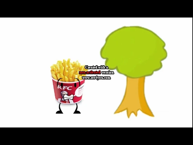 KFC French Fries knocks the tree down | Cutie sunflower Wiki | Fandom