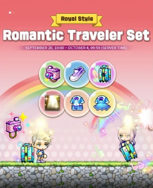 Third Royal Style: Romantic Traveler Set Update | MapleStory M Wiki ...