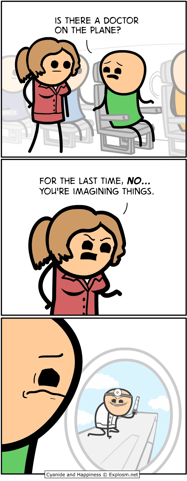 Doctor On The Plane | Cyanide and Happiness Wiki | Fandom