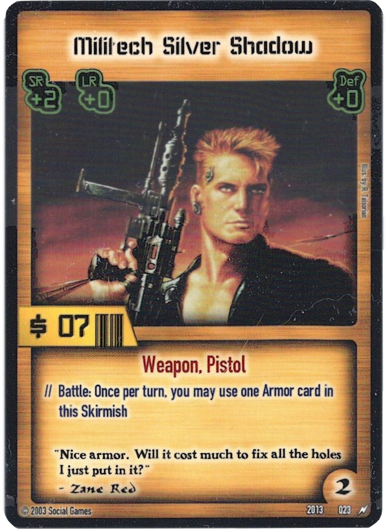 Militech Silver Shadow | Cyberpunk CCG Wiki | Fandom