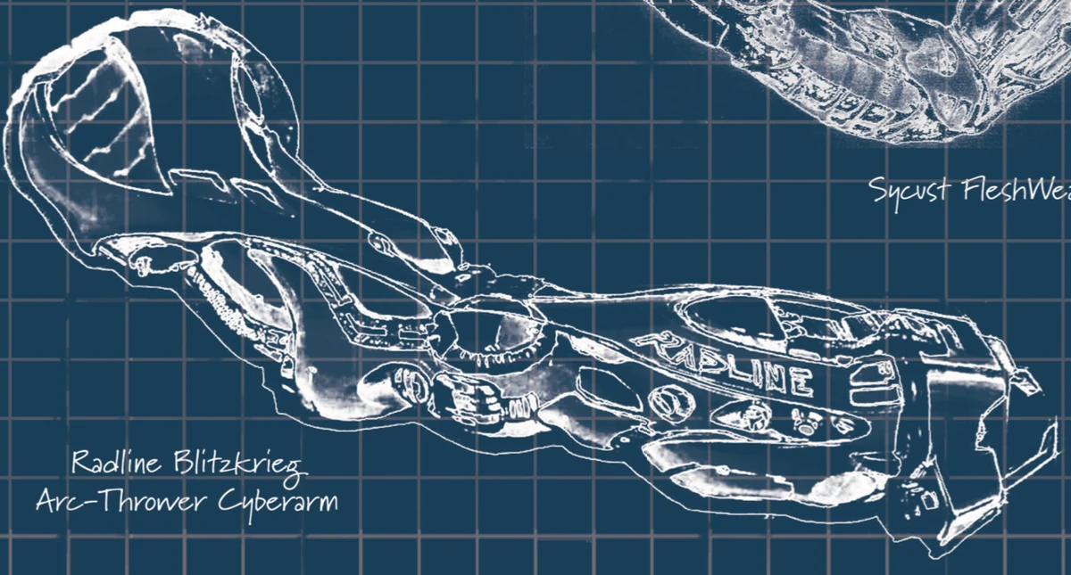 Radline Blitzkrieg Arc-Thrower Cyberarm (RED) | Cyberpunk Wiki | Fandom