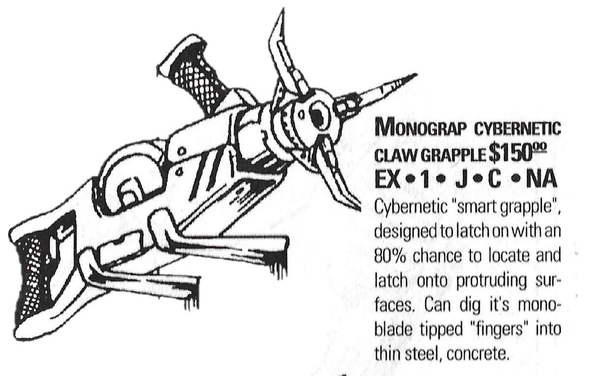 Monograp Cybernetic Claw Grapple | Cyberpunk Wiki | Fandom