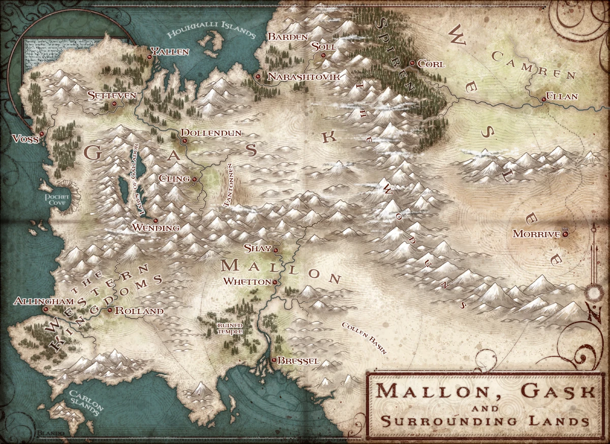 Map of Mallon, Gask, and Surrounding Lands | Cycle of Arawn Wiki | Fandom