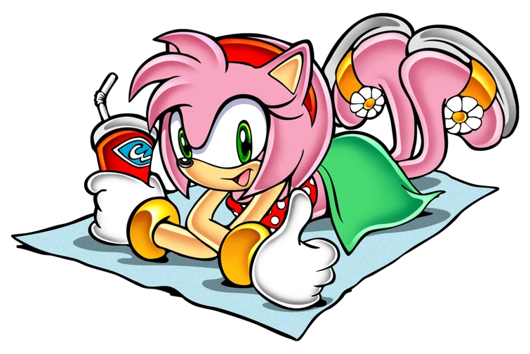 Isn't Amy Rose's swimsuit in Sonic X based on her SA artwork swimsuit ...