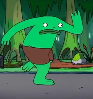 Look at this funny picture I took of Mr. Frog from “Smiling Friends ...