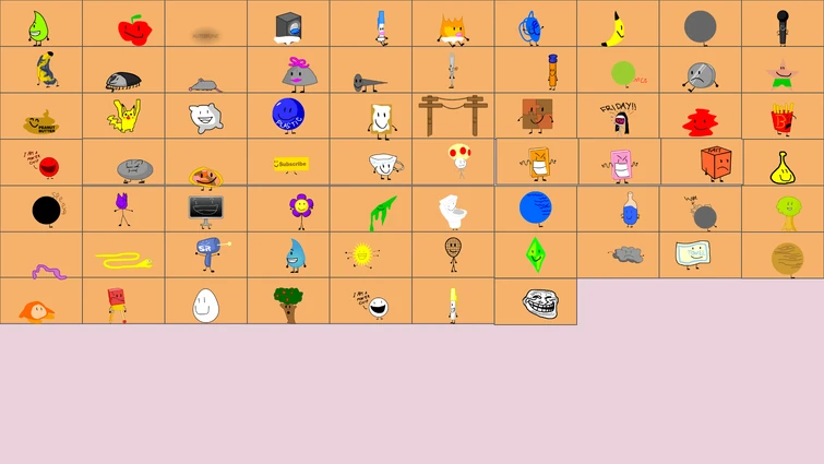 BFDI Recommended Characters VV 22 (VTE) | Fandom